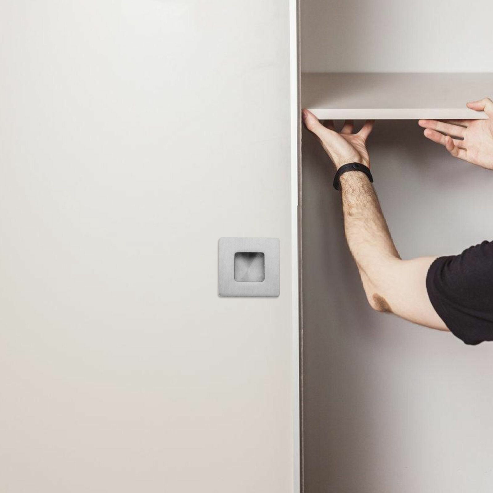 2 Штуки Невидимые Дверные Ручки, Из Нержавеющей Стали, Для Дверей И Шкафов