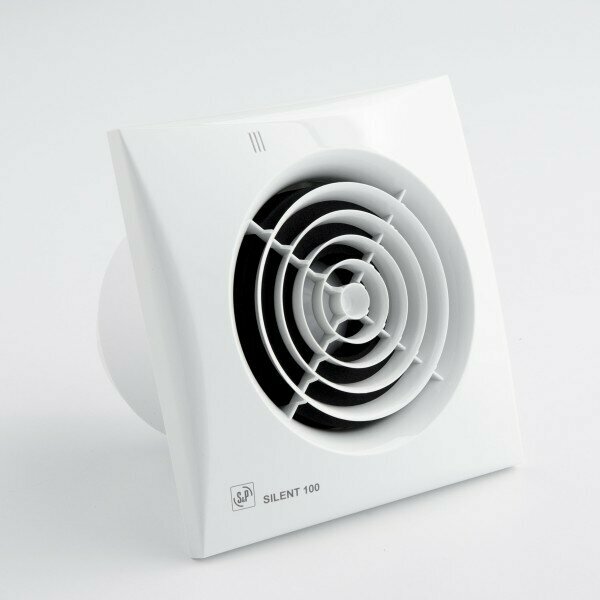 Вентилятор Soler&Palau SILENT-100 CHZ, датчик влажности и таймер, белый