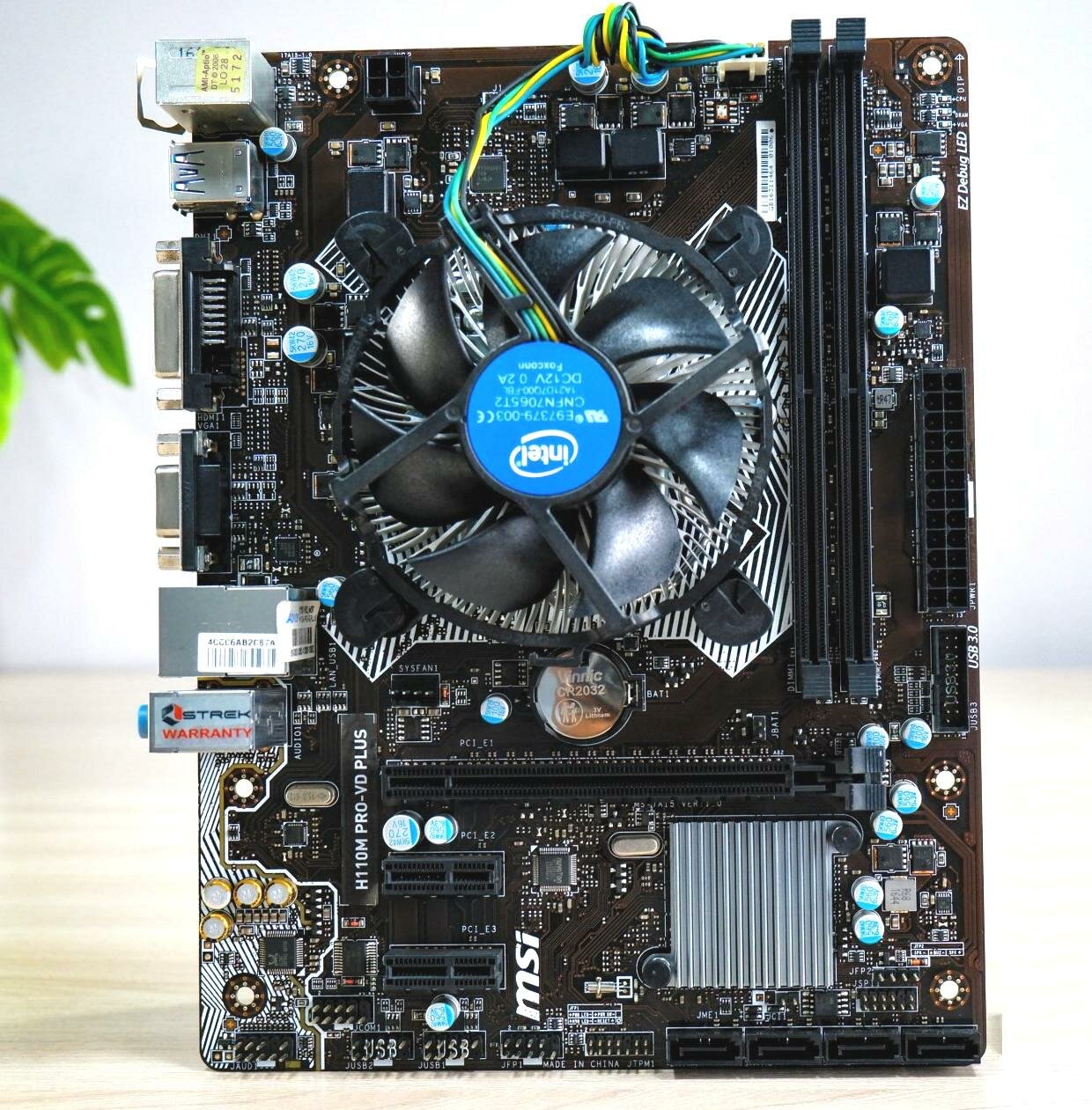 i3-6100 MSI LGA1151 материнская плата с процессором и вентилятором