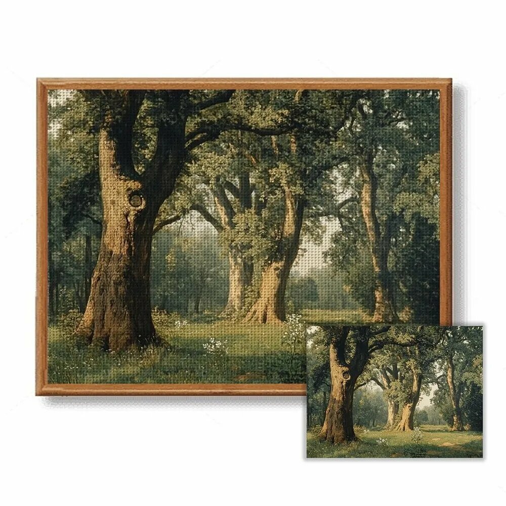 Набор для вышивания, 30x40 см, 25 цветов, 14ct, Великое дерево