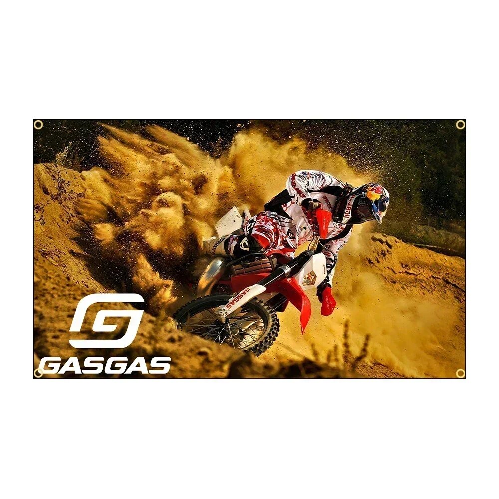 Полиэстер гоночный мотоцикл флаг 90x150 см 90x150cm(35x59in), HJJ2-0250410023620