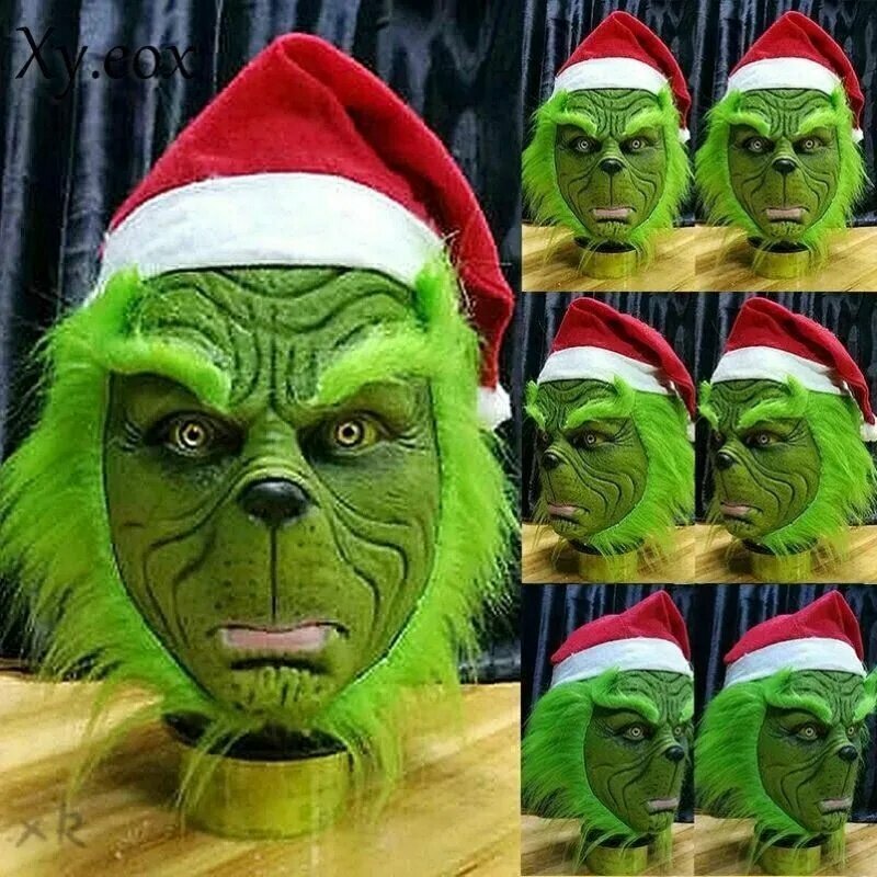 Маска Гринча, украсившего Рождество