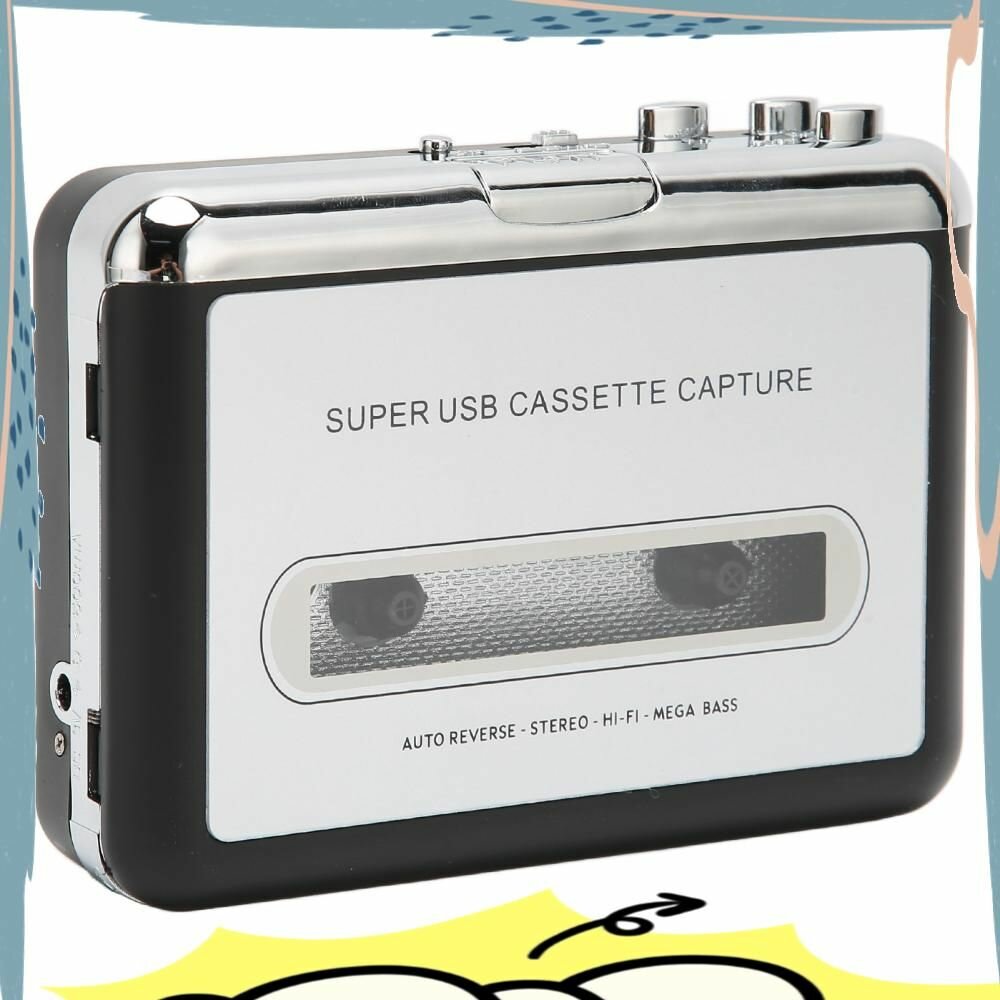 Кассетный плеер, компактный, для быстрого преобразования кассет в цифровой формат