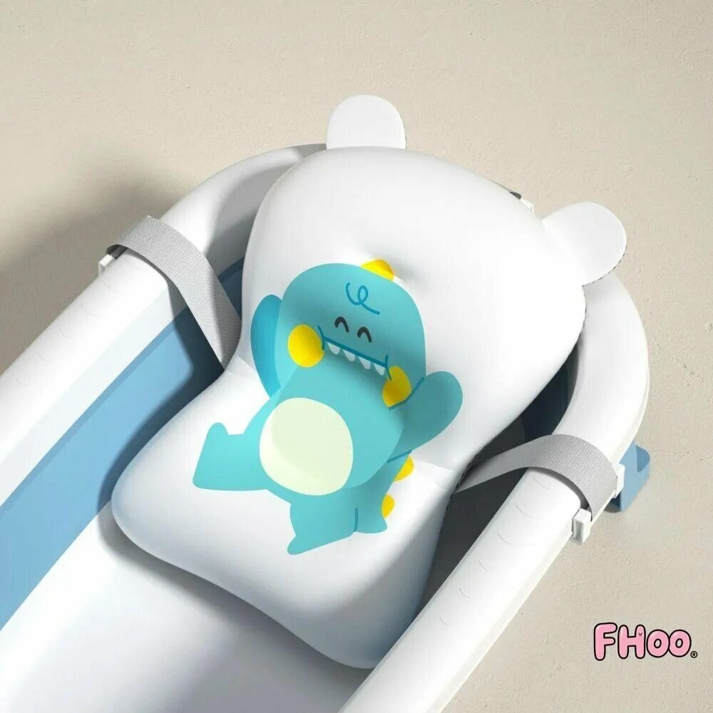 Гамак для купания новорожденных MELL в ванночку / мягкая горка с креплениями для поддержки для малышей / купальный матрасик - подставка для мытья ребенка