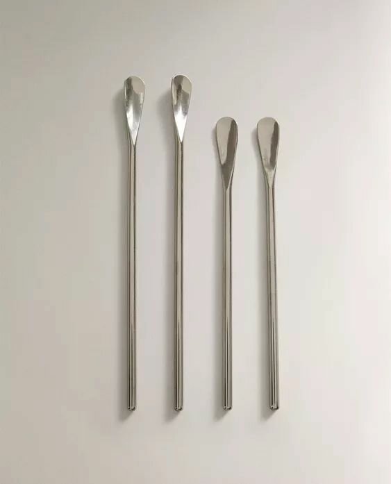 Набор из 4 кофейных ложек ZARA HOME 6290/311/820 - из нержавеющей стали с длинной тонкой ручкой, 20 х 6 х 2 см