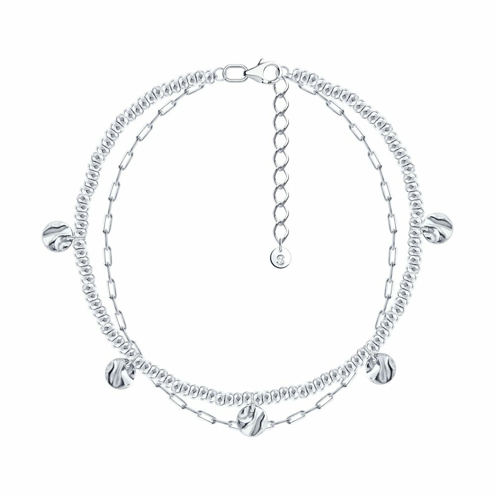 Браслет SOKOLOV, серебро, 925 проба, чернение, гематит