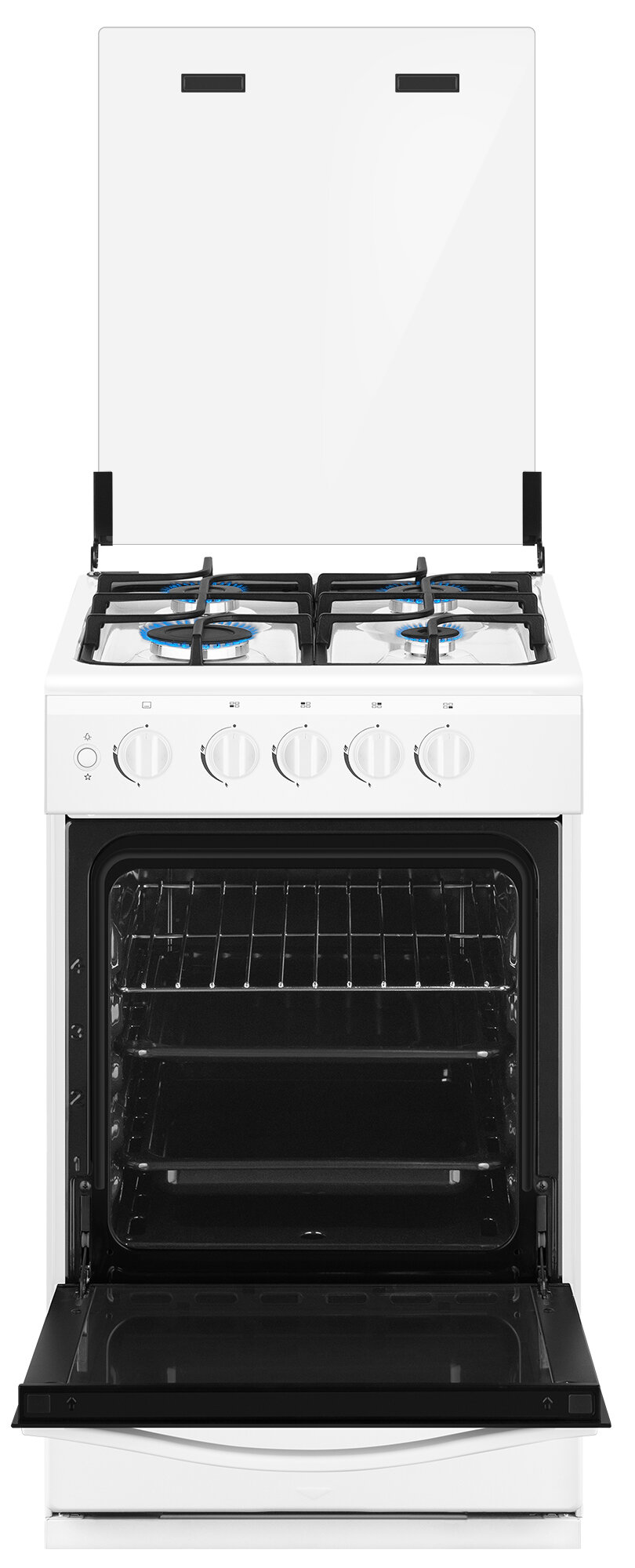 Газовая плита Weissgauff WGSM 5322 WG, объем 59 литров, газ-контроль