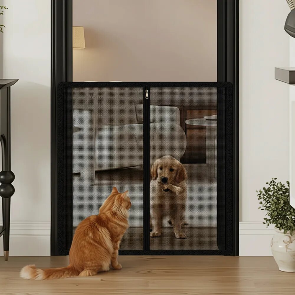 Ограждение для домашних животных без сверления, барьер для кошек и собак, защитная решетка от побега