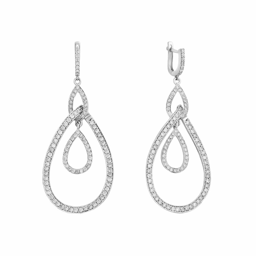 серьги из золота, с бриллиантами