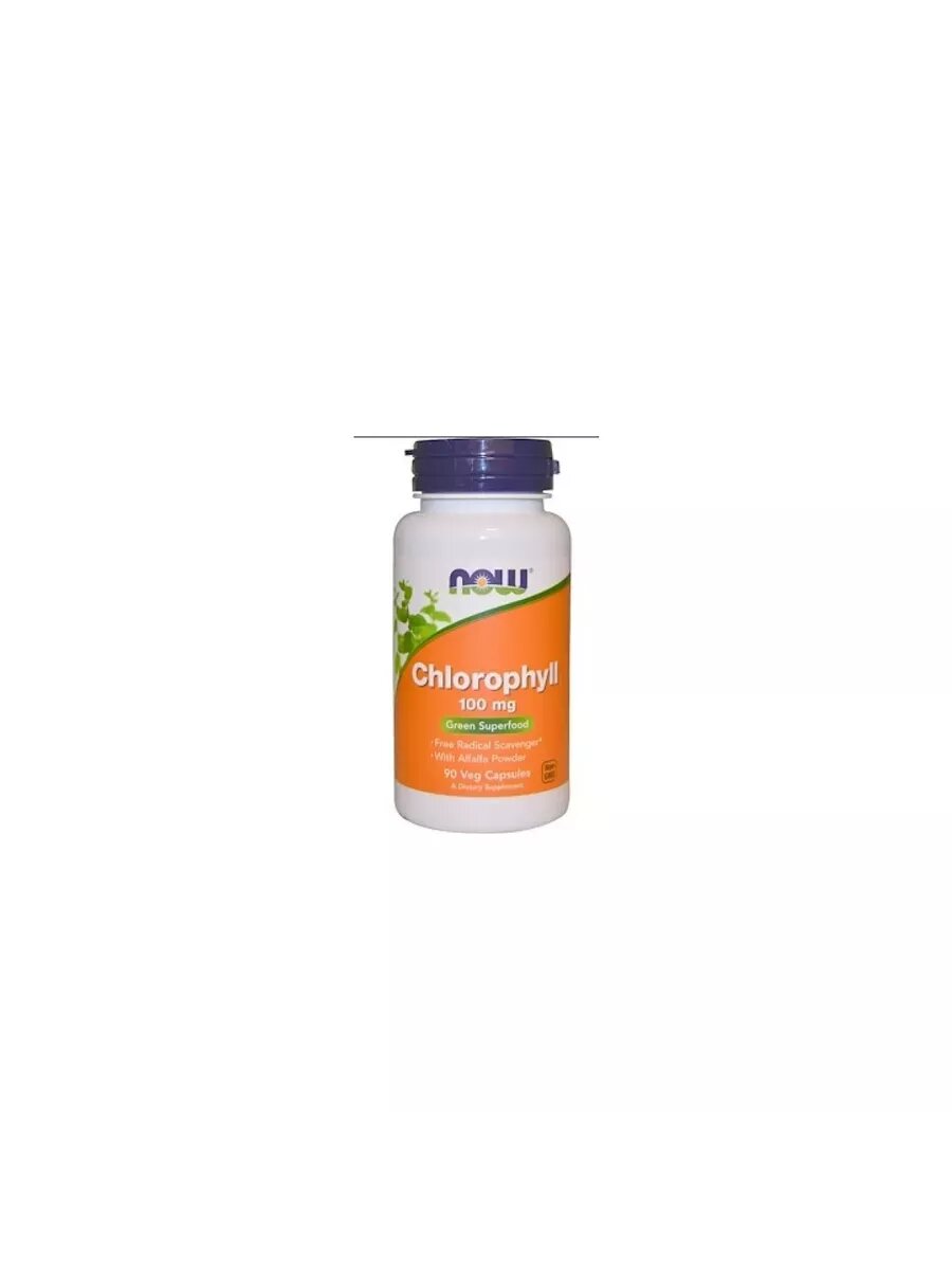 Now хлорофилл 90 шт. капсулы массой 444,253 мг