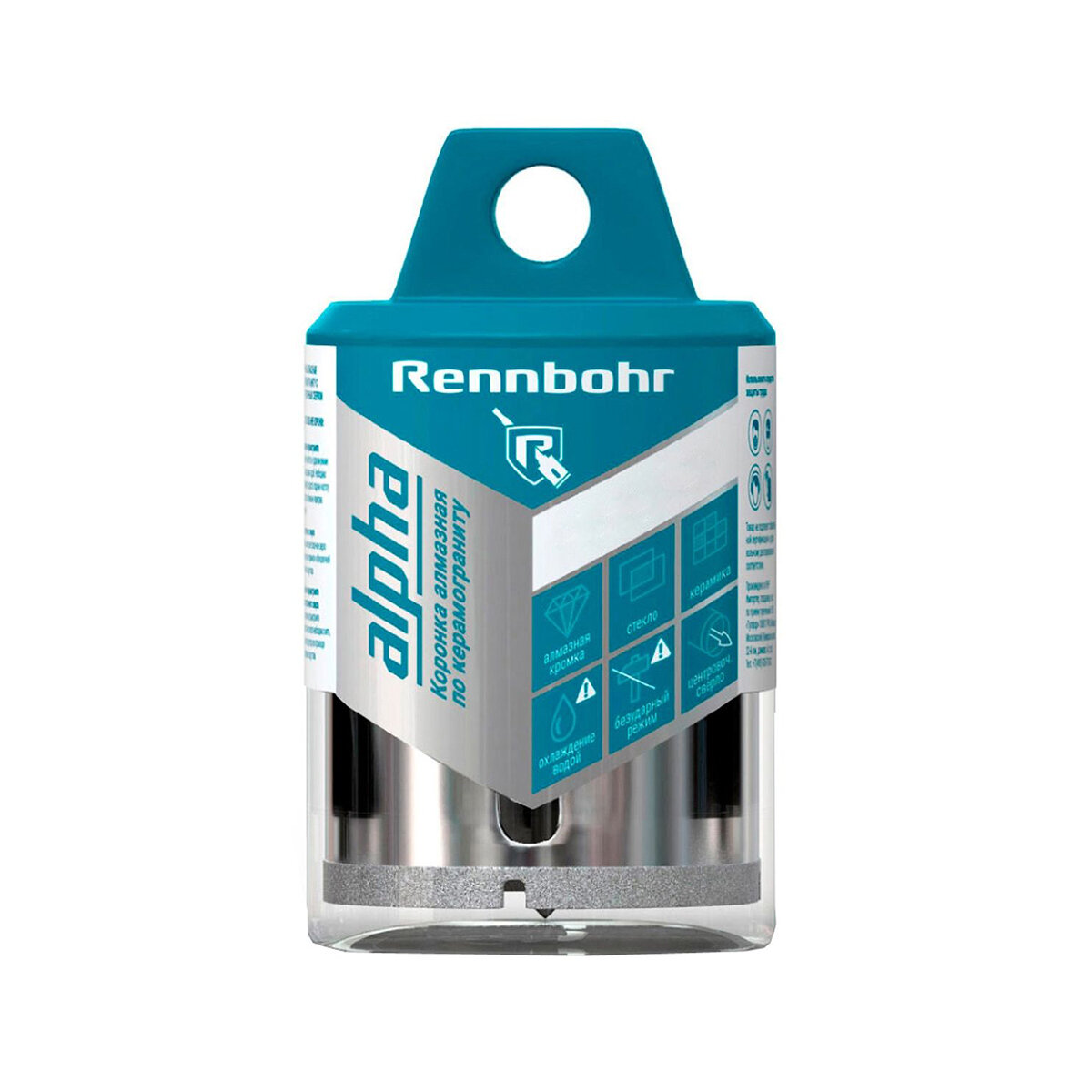 Коронка алмазная по керамике Rennbohr, d 68 мм