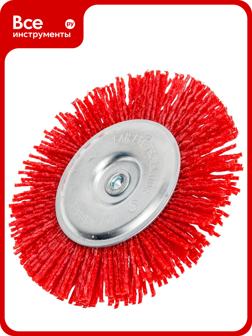 Кордщетка радиальная с хвостовиком Flex 207-214 (100 мм; d6; нейлон) HAMMER 62130