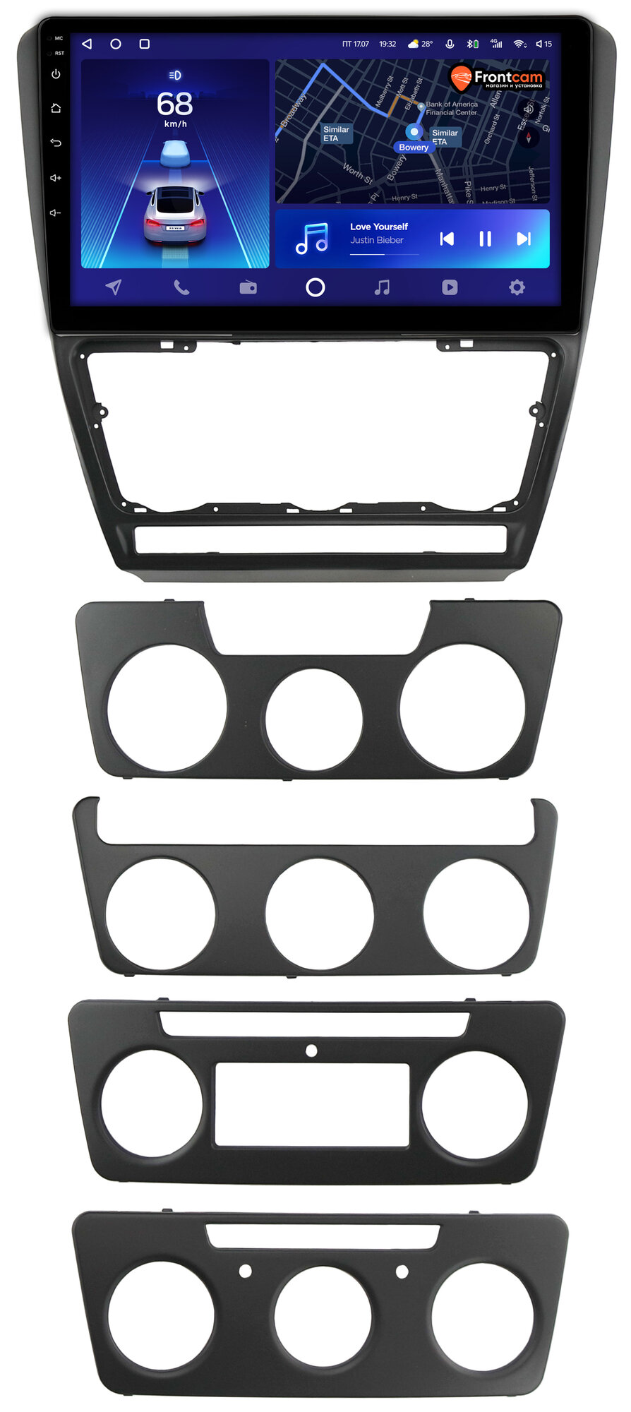 Штатная магнитола Teyes CC2 PLUS 4/64 10" RM-10-1217 Skoda Octavia A5 2004-2013 (черная, матовая) Android 10 (4G-SIM, DSP, QLed)