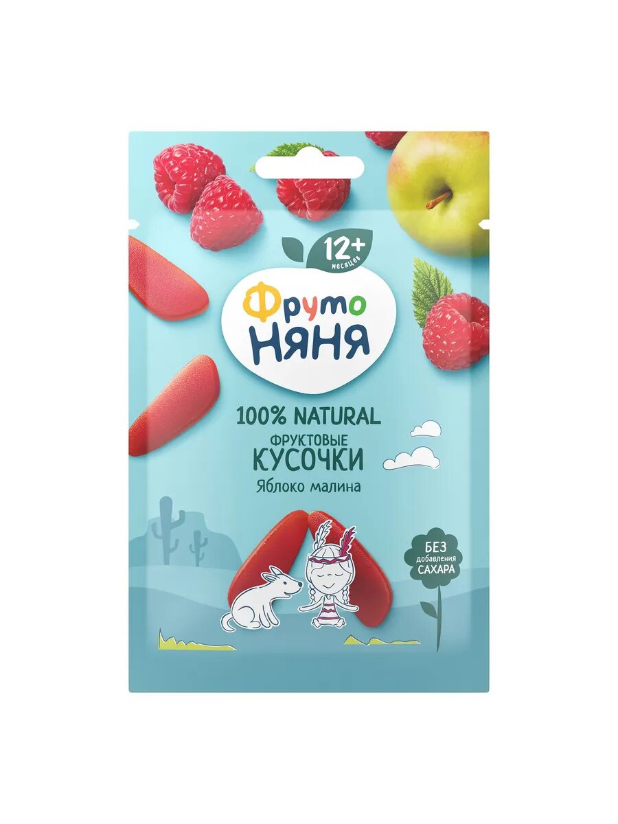 Фруктовые кусочки ФрутоНяня из яблок и малины с 12 месяцев 1