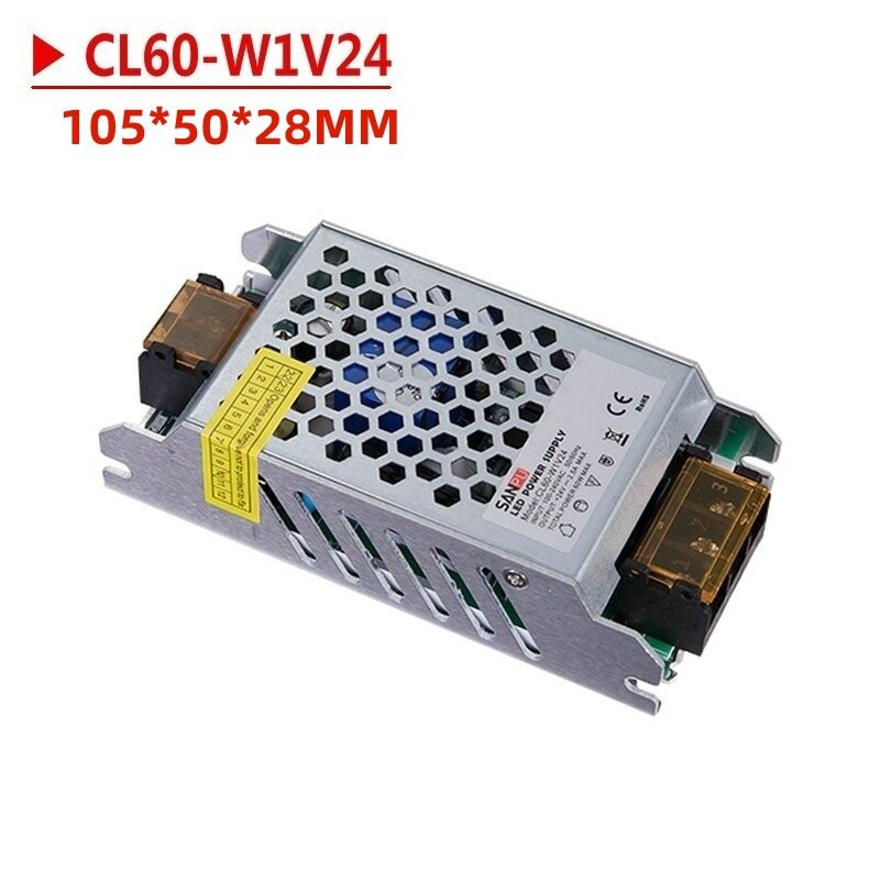 Ультратонкий линейный светодиодный блок питания 220В на 12В/24В/48В с постоянным напряжением для световых коробов и линейных светодиодных лент.