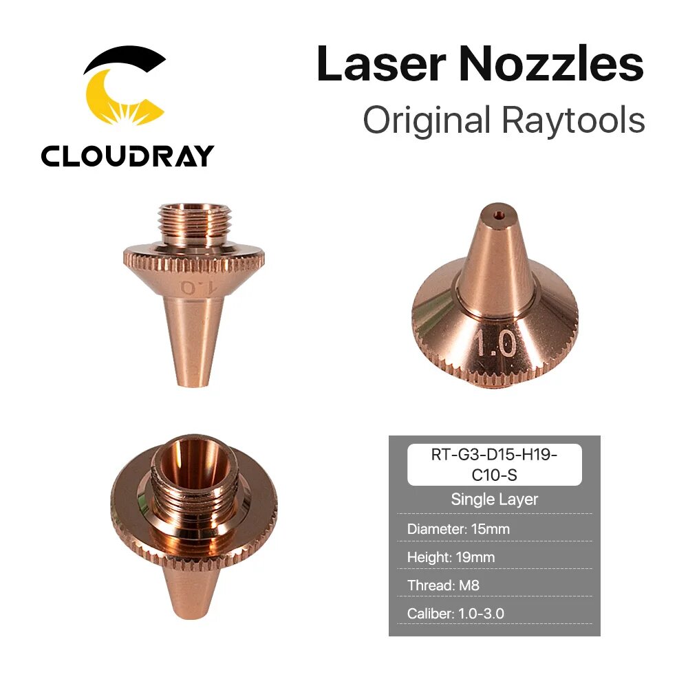 Cloudray 3D Лазерное Сопло Raytools G Type 2.0mm, Single Layer