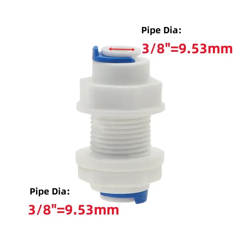 Фитинги для дозатора воды RO, пластик, белый/синий, 1/4", 3/8" PM 3I8-3I8