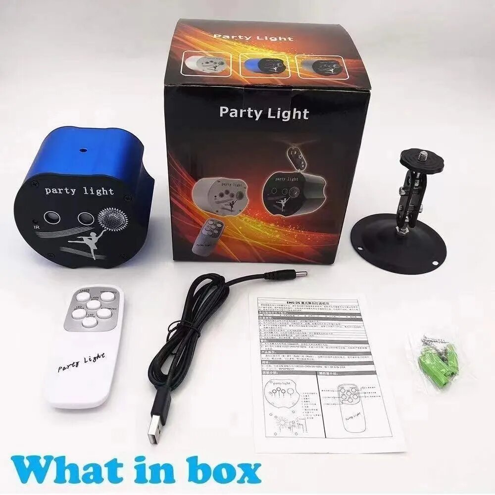 Party Light Светильник 9 Вт с пультом ДУ, LED, RGB, для вечеринок, дискотек — фото 1