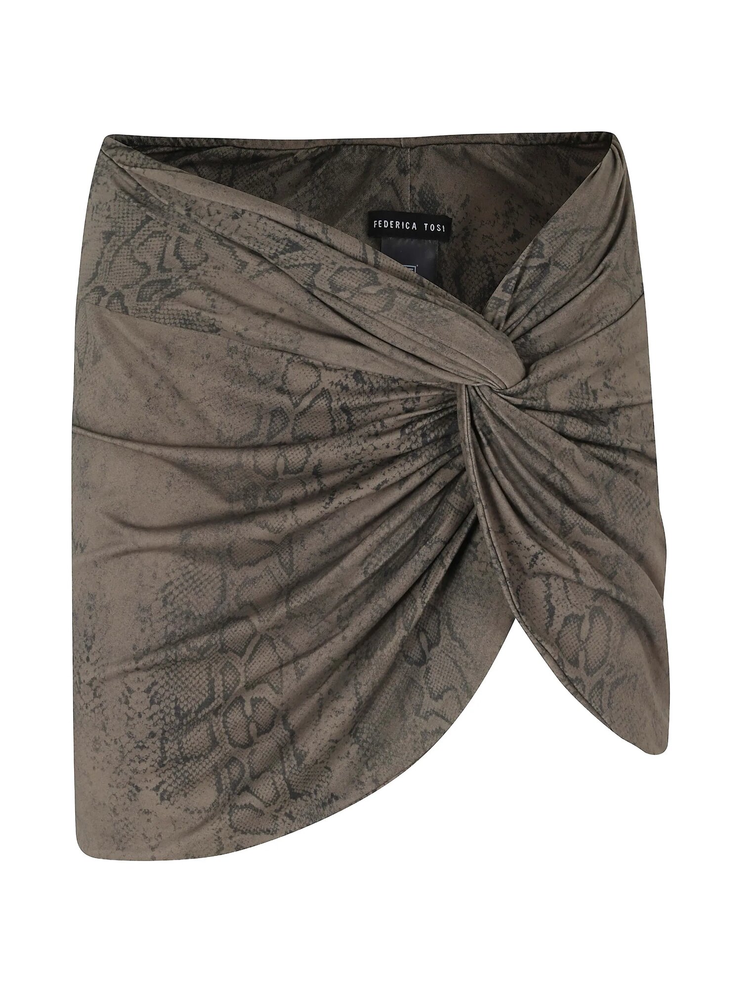 Юбка Snake-print knotted skirt