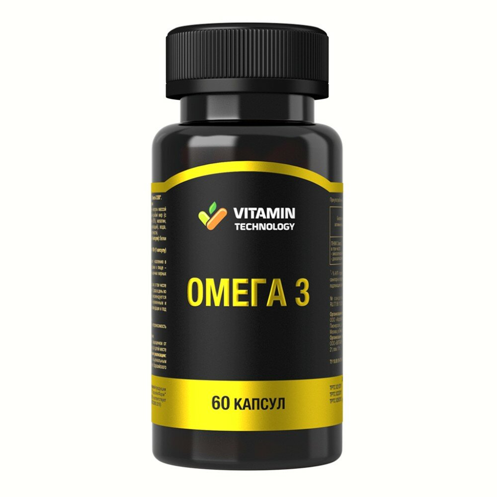 Vitamin technology омега 3 60 шт. капсулы массой 1350 мг