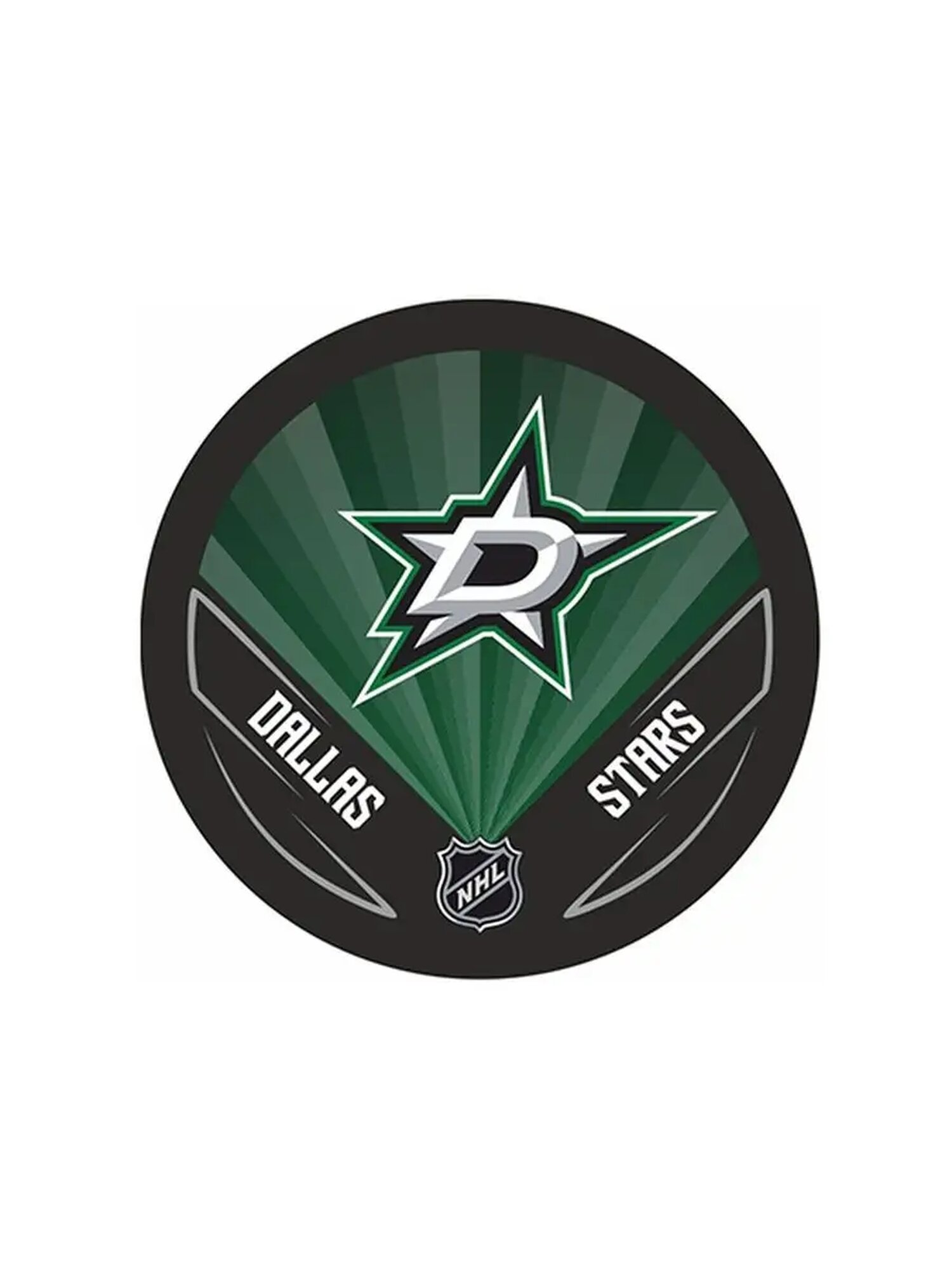 Шайба Sportfanat NHL 2022 Dallas Stars, резина, 76 мм, цвет черный