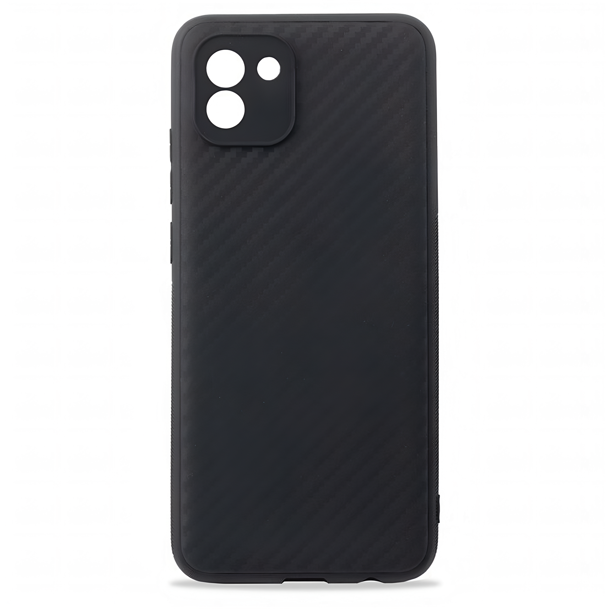 Чехол-накладка карбон для Samsung Galaxy A03 черная Premium TPU 1.2mm