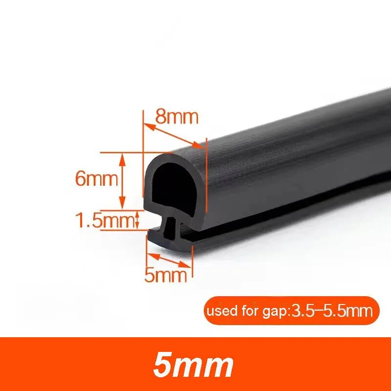 Силиконовая уплотнительная лента TEP 5mm, 10 м