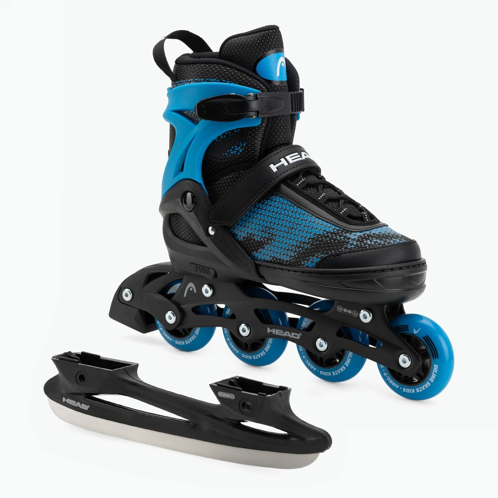 DECATHLON роликовые коньки HEAD galaxy 2w1 hd-b6b008-bl, синий, размер 34/37