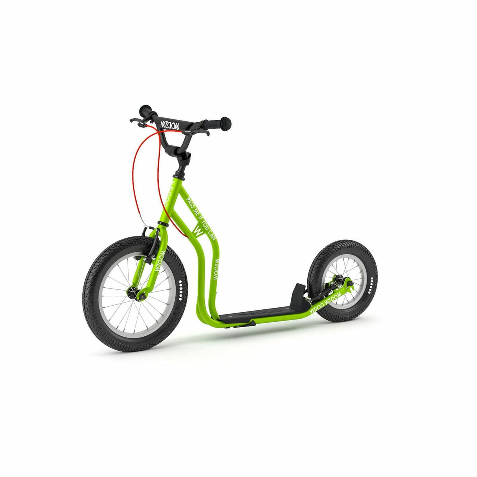 DECATHLON самокат yedoo wzoom, зеленый, колеса 16/12 дюймов