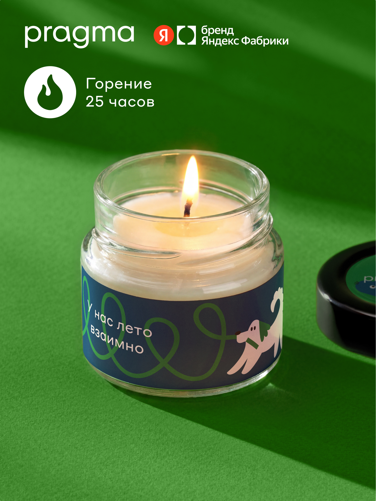 Свеча ароматическая Pragma Boopla, соевый воск/хлопковый фитиль, 100 мл, собачка