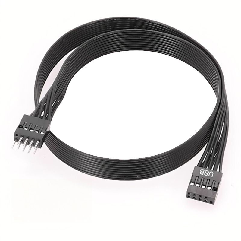 Удлинительный кабель USB 20 9PIN для передней панели материнской платы настольного компьютера 9контактный штекергнездо