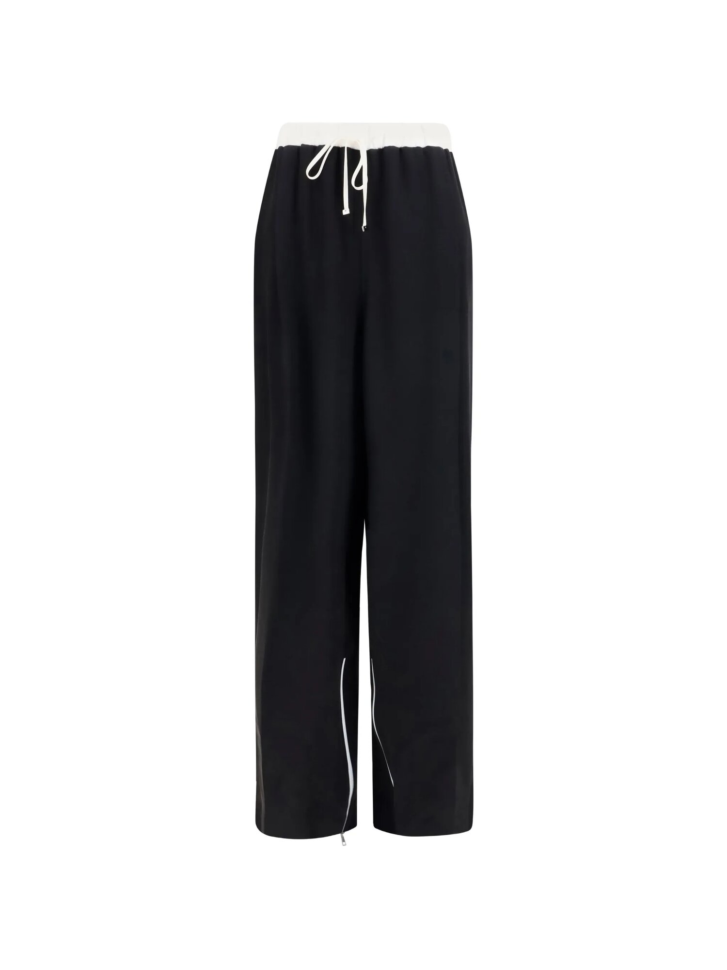Брюки Drawstring wide-leg cropped trousers