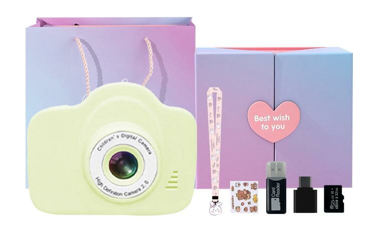 Детский цифровой фотоаппарат унисекс YUANJIXING 5897836, Cameras+64G Internal Memory Card+Card Reader+Android Phone Transfer