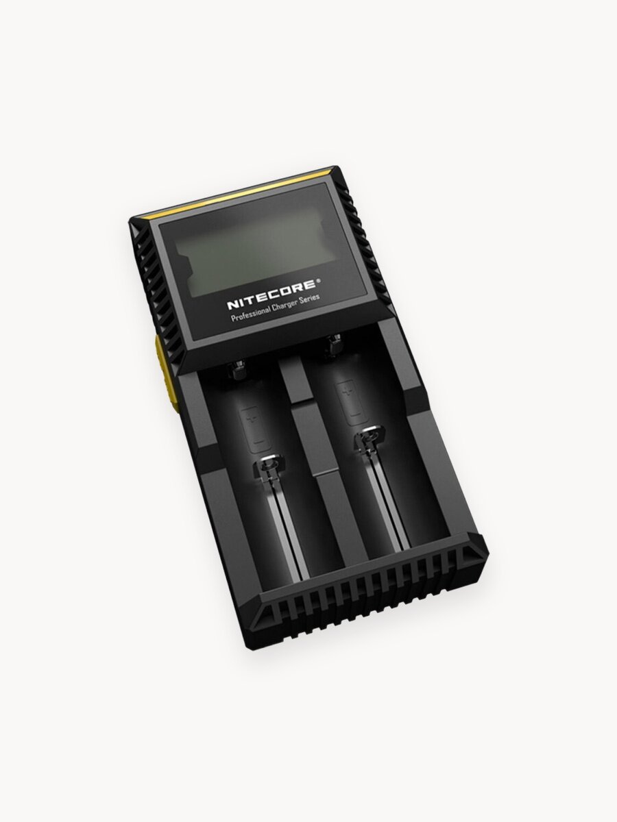 Зарядное устройство Nitecore D2 18650/16340 на 2*АКБ Intellicharge V2, совместим с Li-ion и Ni-MH/Ni-Cd аккумуляторами, с автоматическим определением
