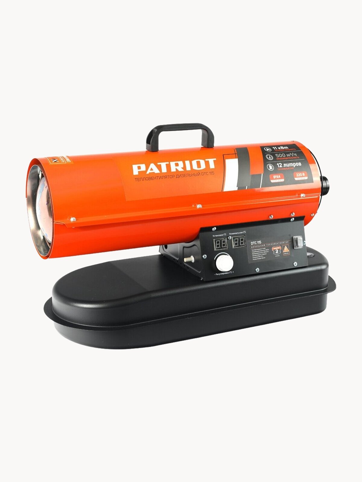 Тепловая пушка дизельная PATRIOT DTC-115, 12 кВт, 500 м3/ч, термостат