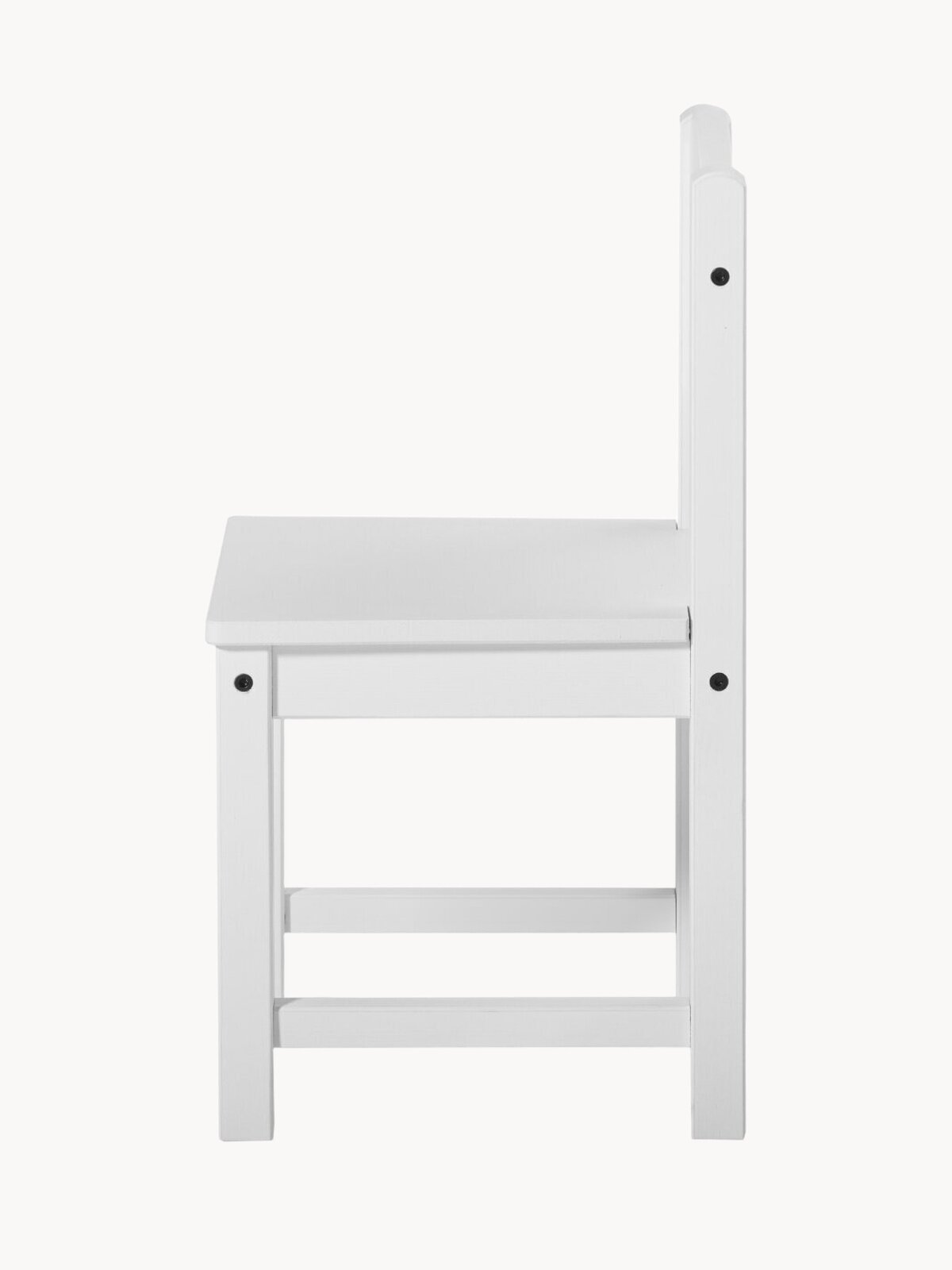 Стул детский IKEA КОЧ 28х55х29 белый деревянный, массив сосны