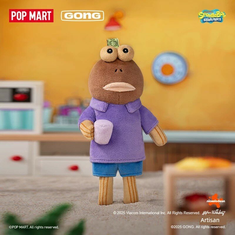 Мягкая игрушка «Ошеломленная рыба» из коллекции POP MART «Спанч Боб Скваб Пан»