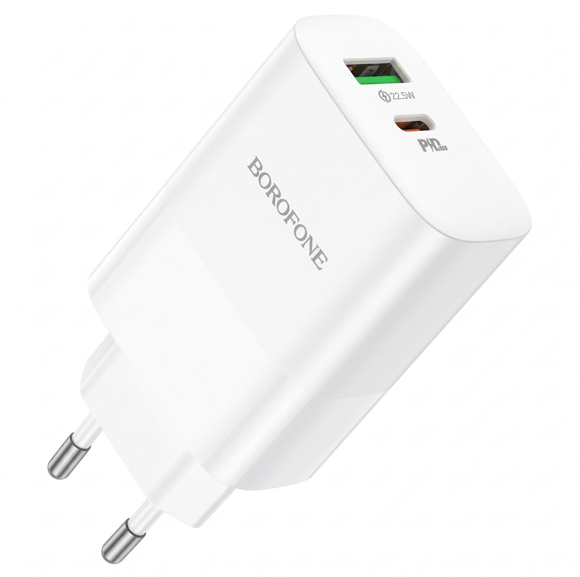 Сетевое зарядное устройство Borofone BN10, 1USB/1C 22.5W/65W, белое