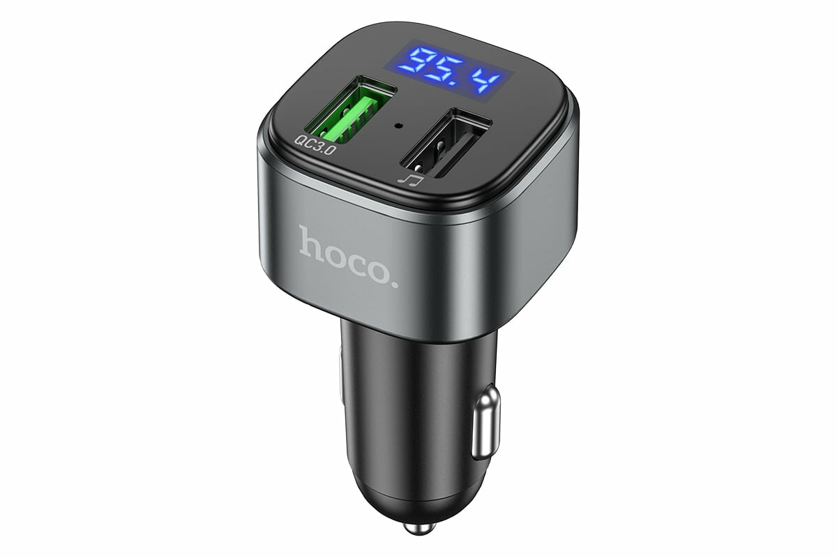 Hoco Автомобильное зарядное устройство E67, bluetooth FM Transmitter, 1xUSB, QC3.0, черный, 6931474762122