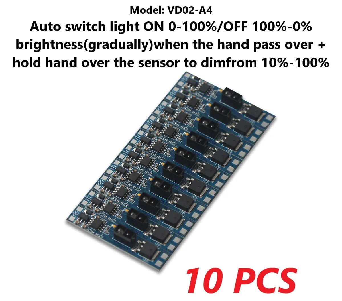 Датчик LED VD02-A4, 10шт, сенсорный выключатель