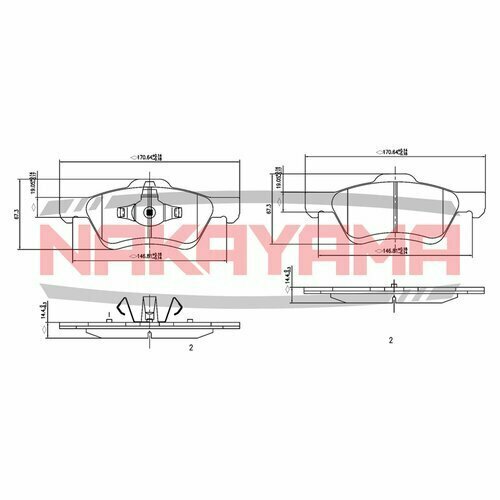 Колодки тормозные дисковые Nakayama HP8498NY
