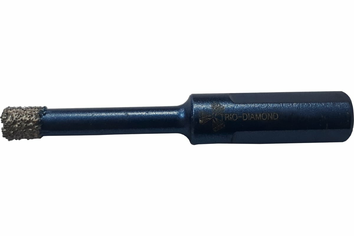 Коронка алмазная универсальная 6 мм TRIO-DIAMOND 450006 для бурения по камню и стеклу