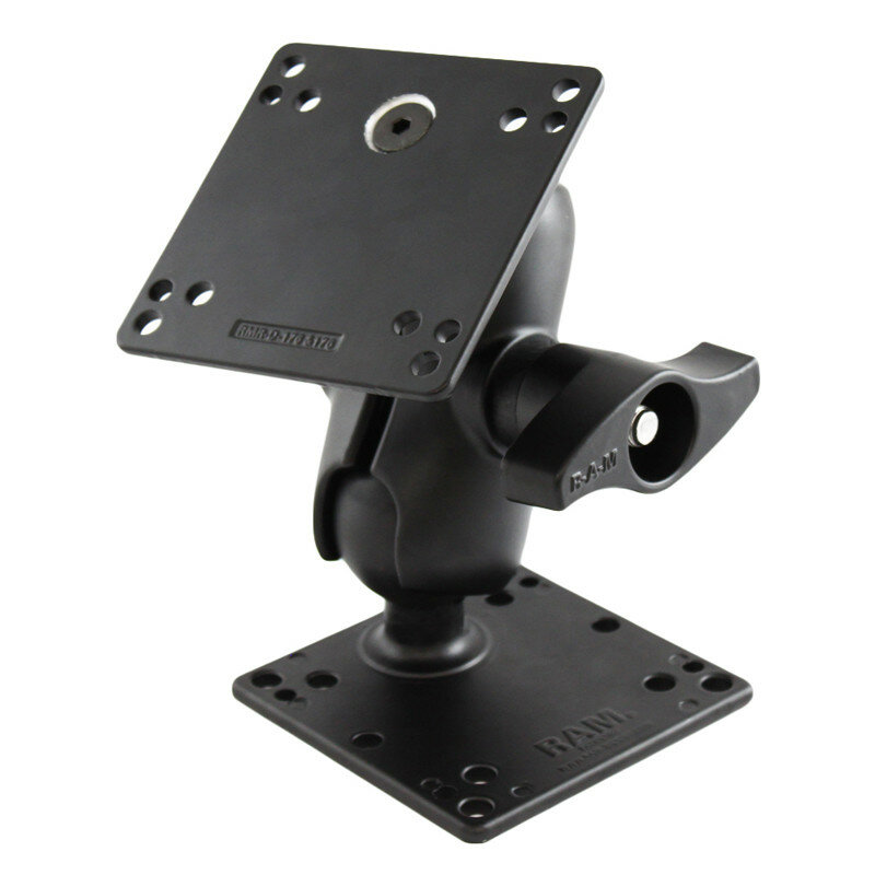 RAM-D-101U-C-RAY1 Двойное шаровое крепление RAM с двумя армированными сталью пластинами VESA 100х100 мм