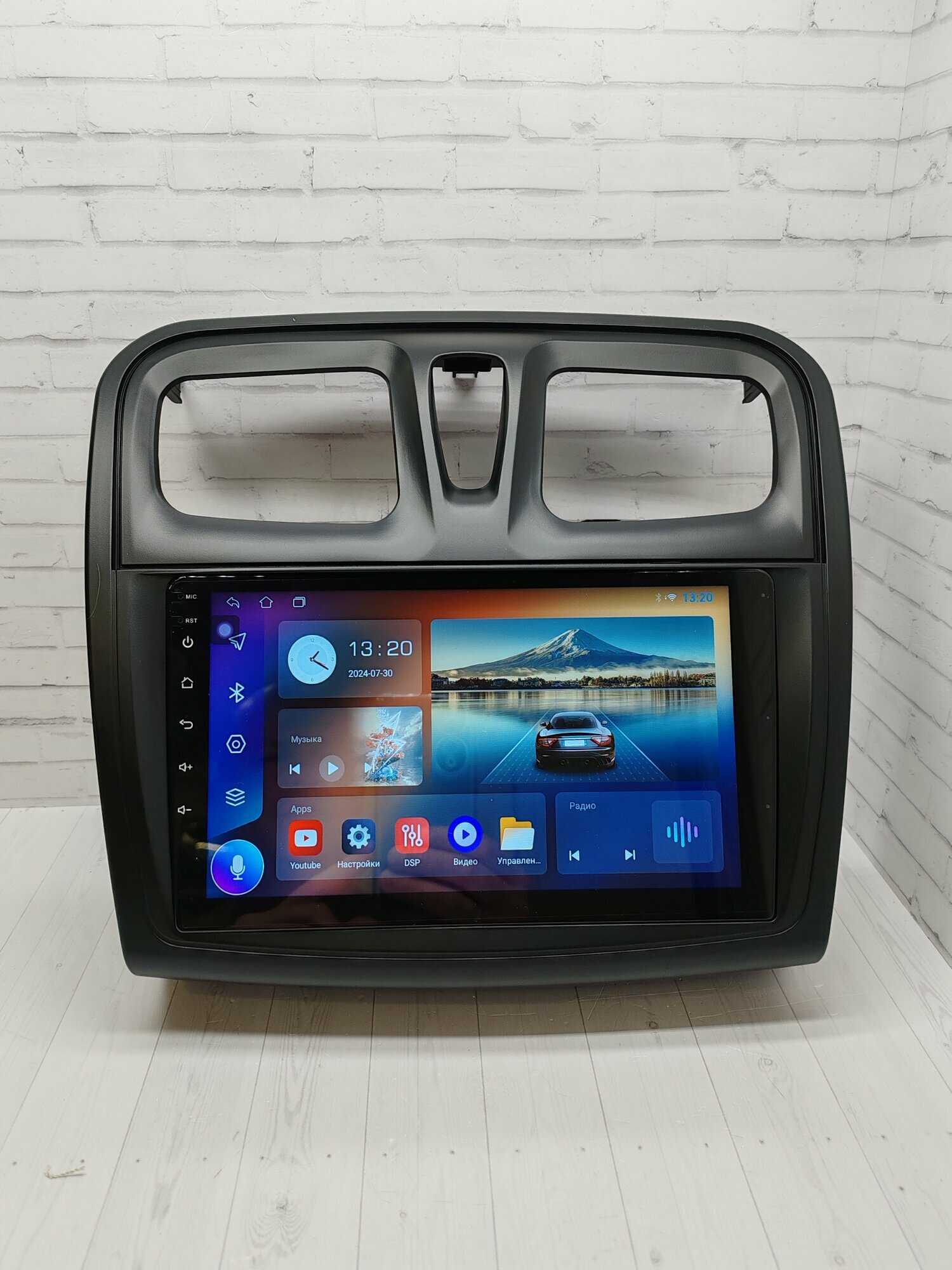 Магнитола андроид 13, QLED экран 9', WiFi, GPS, USB, Блютуз, Кулер охлаждения, для Рено Логан, Сандеро (Renault Logan, Sandero) 2013-18г