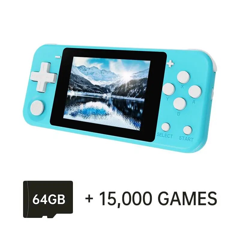 Портативная игровая консоль POWKIDDY Q90 Blue 64GB