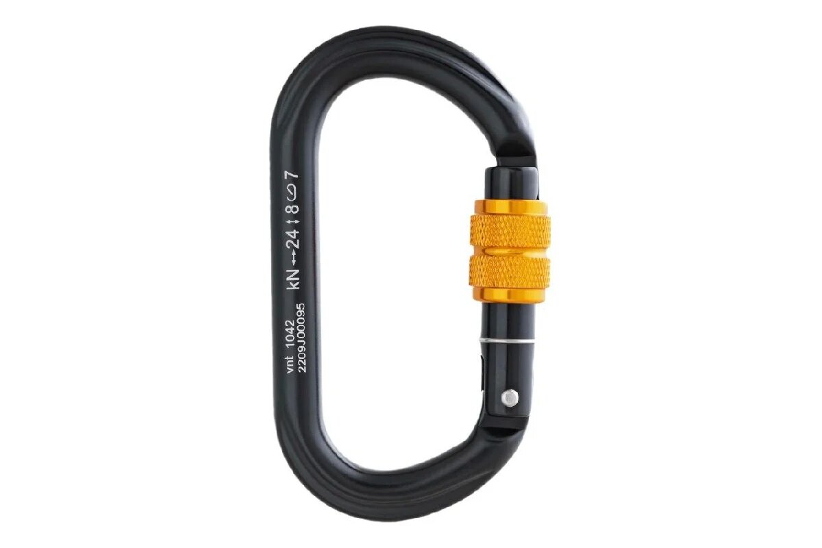 VENTO Карабин овальный с муфтой, черный крепежный аксессуар vnt 1042 для альпинизма