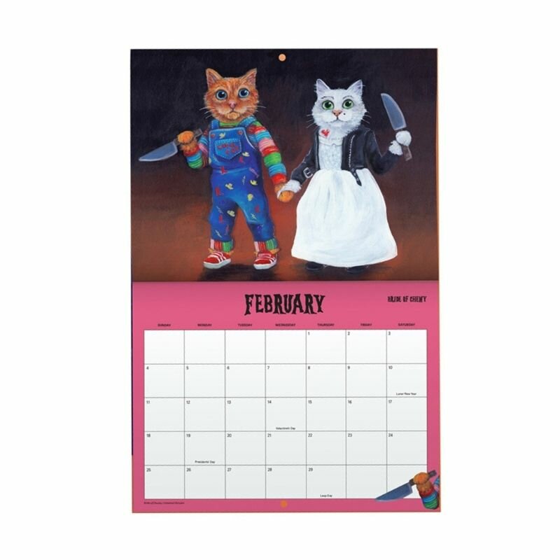 Настенный календарь с фильмами ужасов на 2024 год для дома, просмотр за один месяц. Ссылка месяц: 1.2024-12.2024