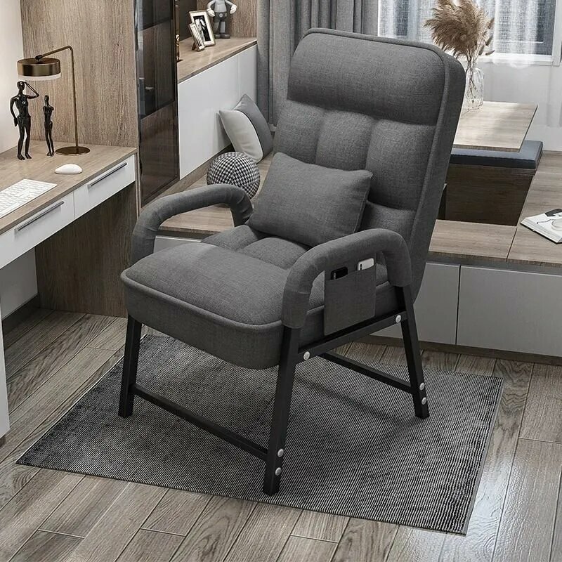 Кресло офисное, съемные подушки, регулируемая спинка, с подлокотниками