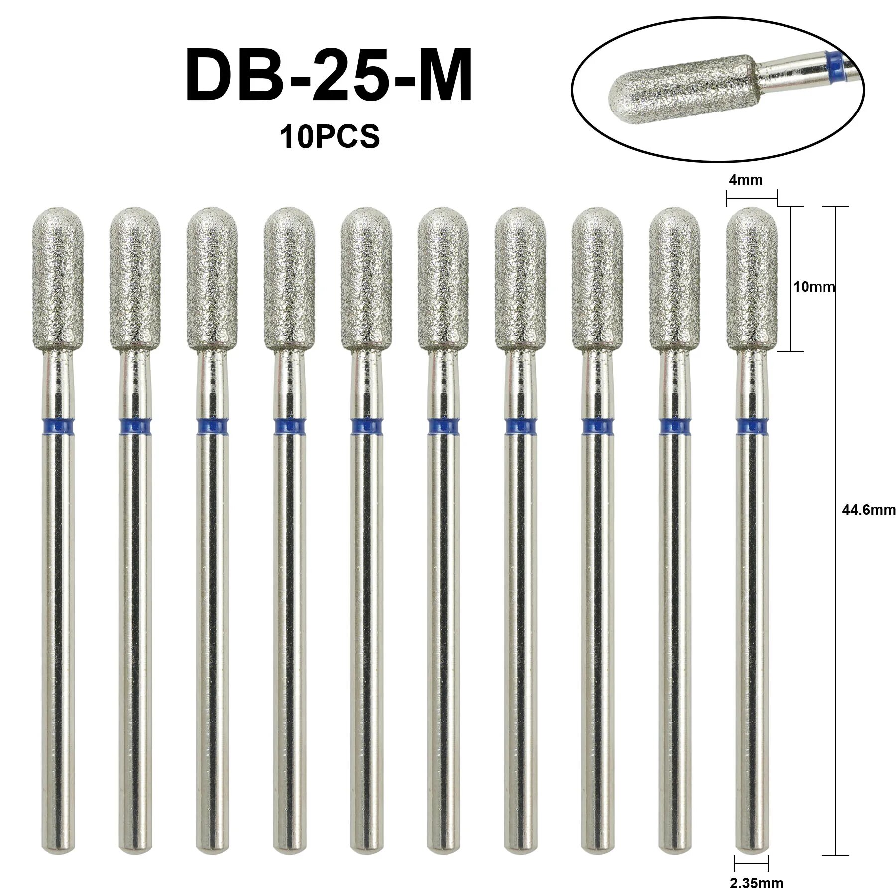 Набор фрез для ногтей из вольфрамового карбида, 10 шт. DB-25-M