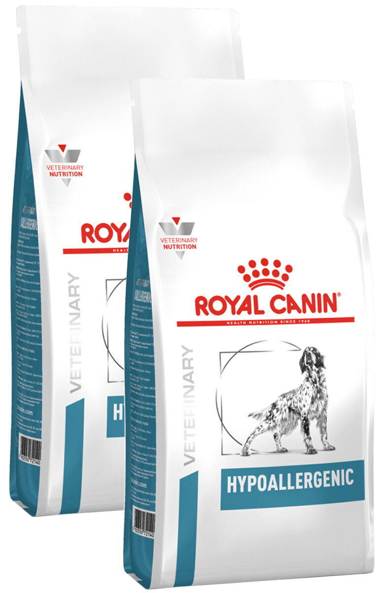 Корм сухой Royal Canin Hypoallergenic для взрослых собак при пищевой аллергии, 1,5 кг х 2 шт